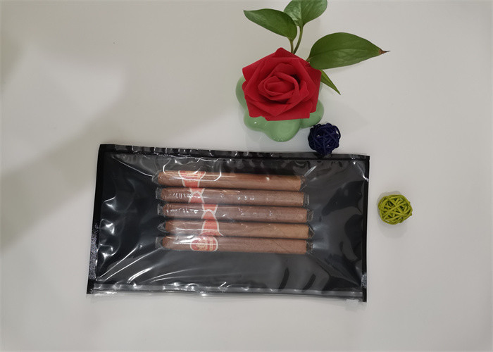 RTS Humidity Cigar Packaging Bags , Side Ziplock With Slider Cigar ...