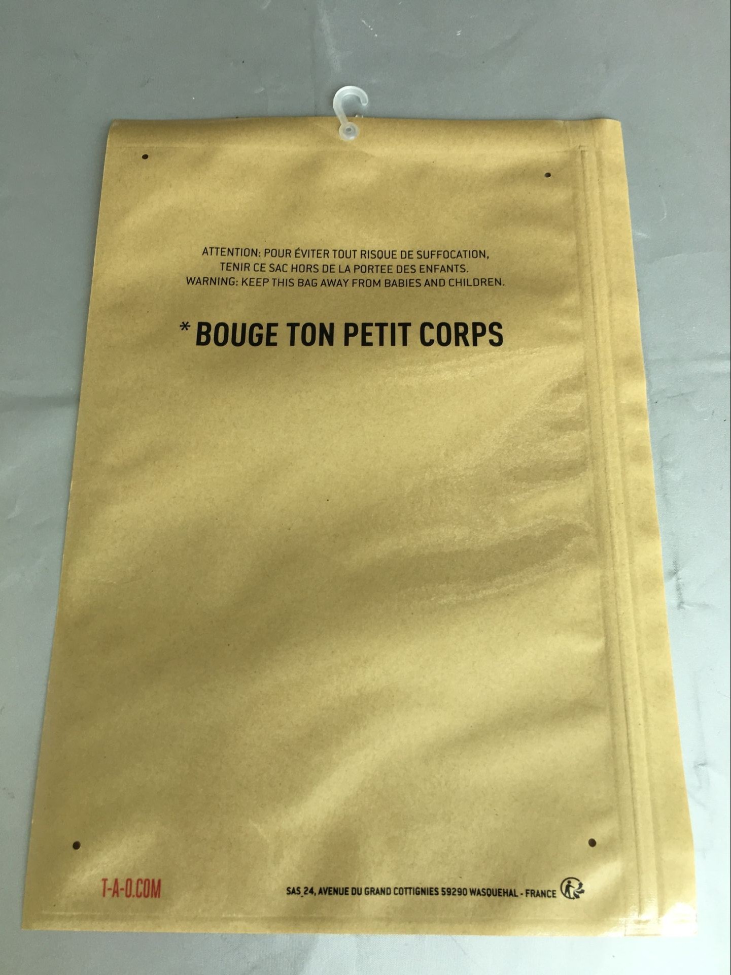 Matte Adhesive Seal Plastic Bags With Hook , Underwear Socks Pvc ...