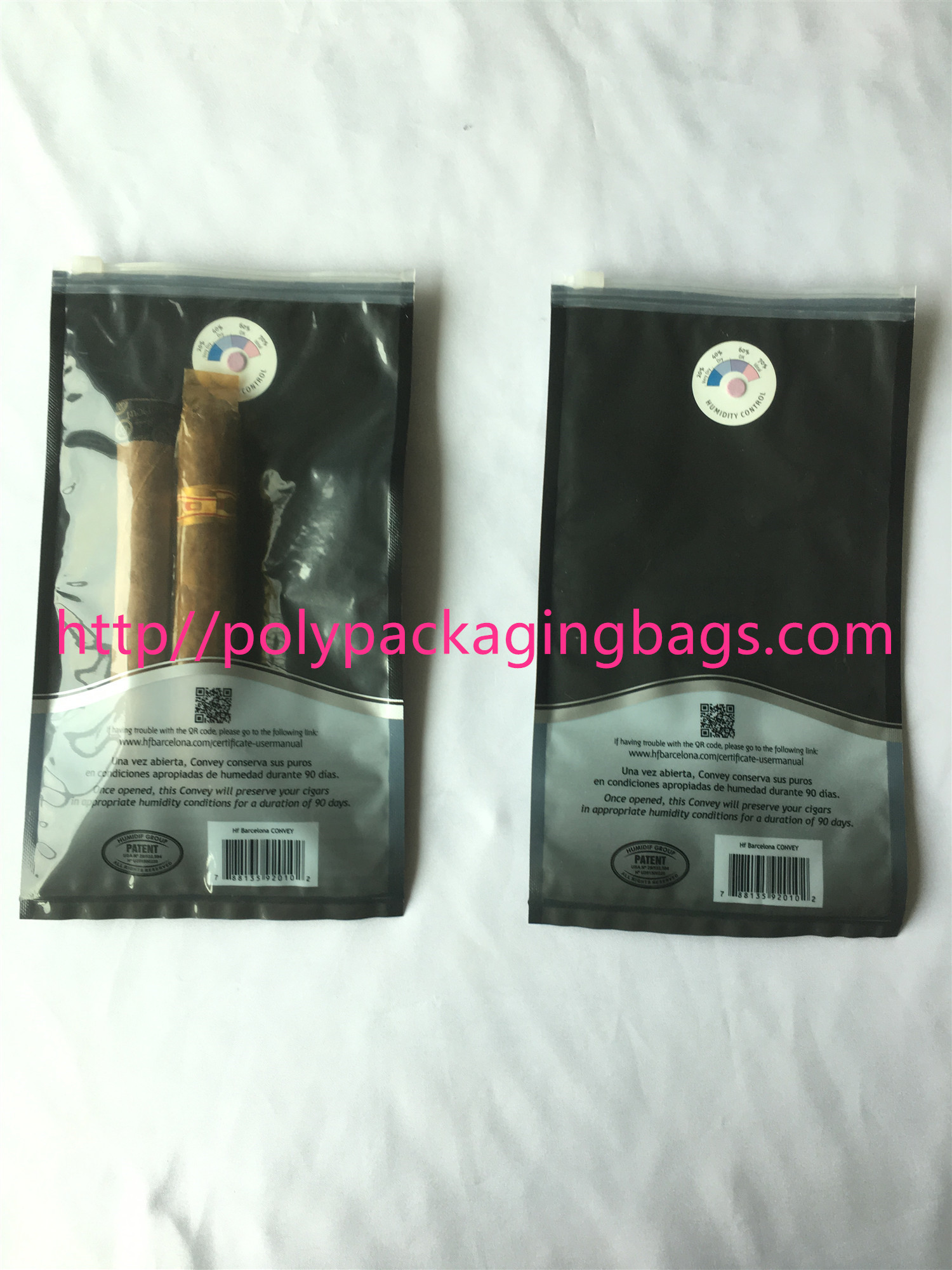 1 – 8 Colors Printing Cigar Packaging Bag With Slid Zip Lock ...