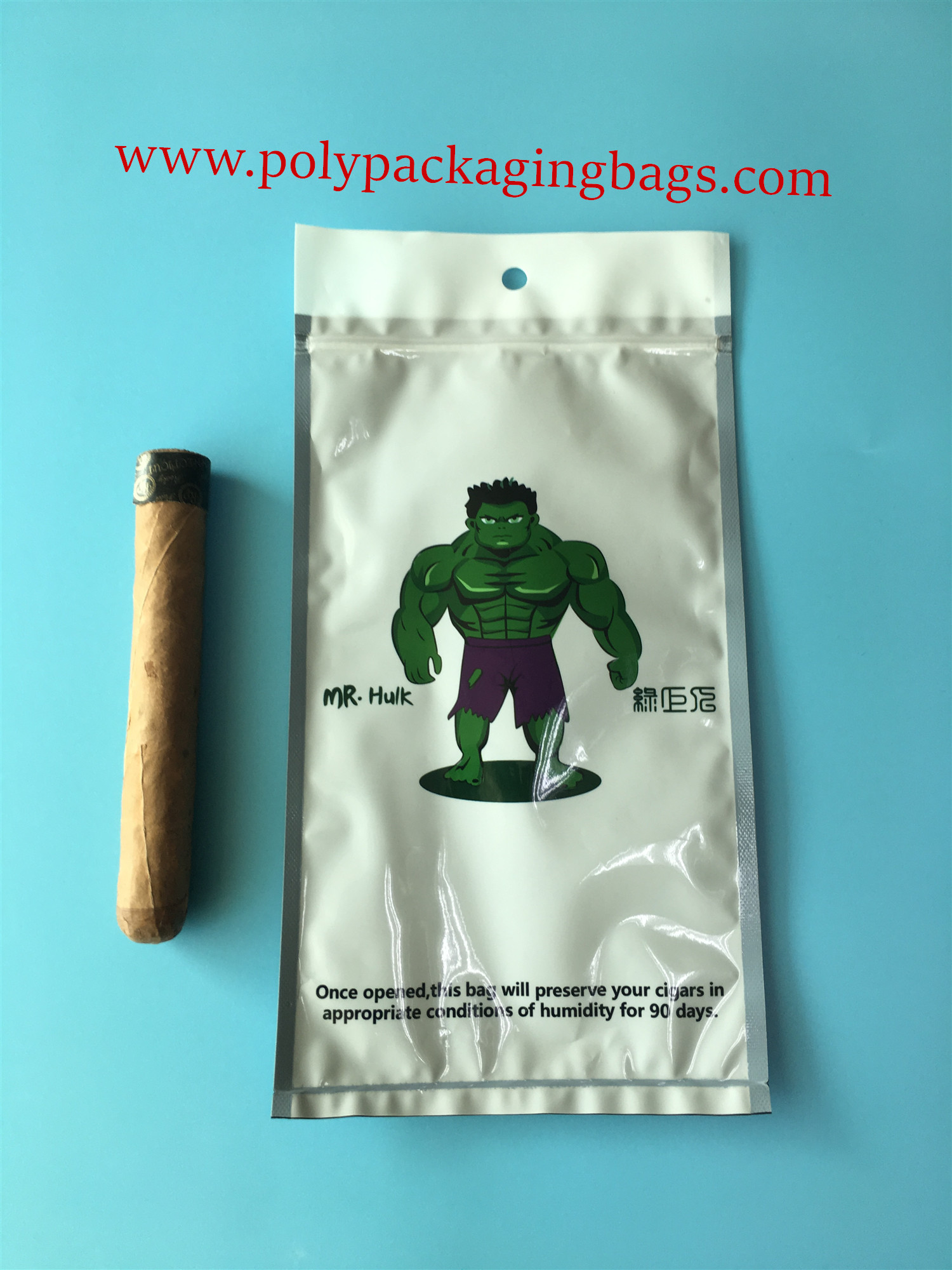 Reusable Customized Cigar Humidor Bags / Travelling Plastic Cigar Pouch ...